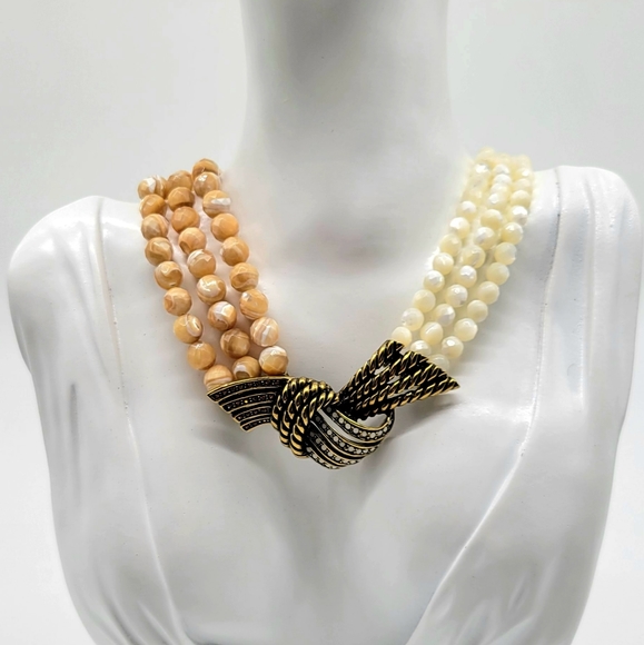 Heidi Daus | Jewelry | Heidi Daus Vintage Mother Of Pearl And Swarovski ...